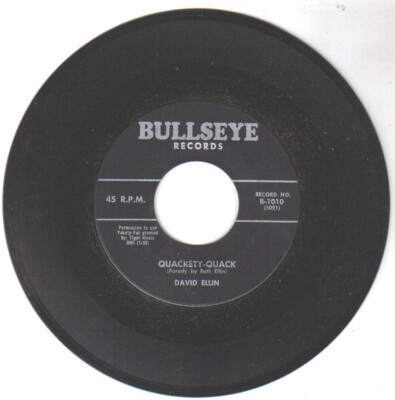 David Ellin - Quackety-Quack 1958 7", Single B-1010 Very Good (VG) | eBay