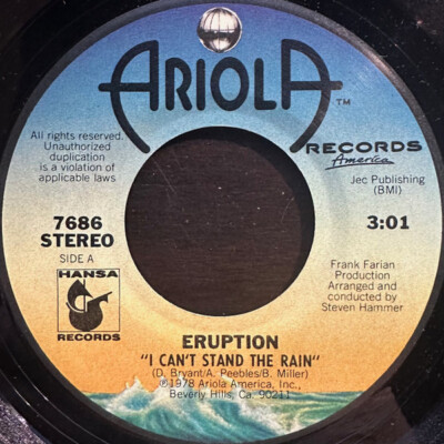 Eruption - I Can't Stand The Rain (7" Single) | eBay