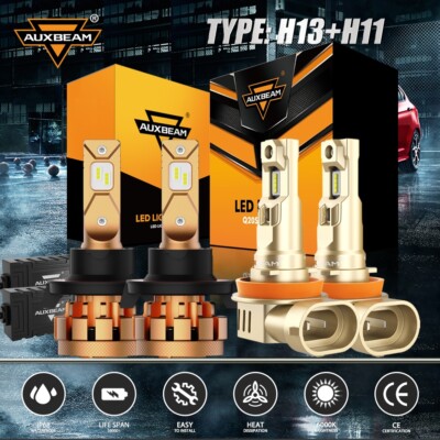 For Ford Flex 2009-2018 H13 LED Headlight High/Low + H11 Fog Light ...