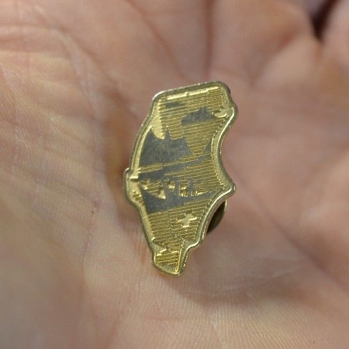 Gold Tone Lapel Pin Ship Mayflower? | eBay