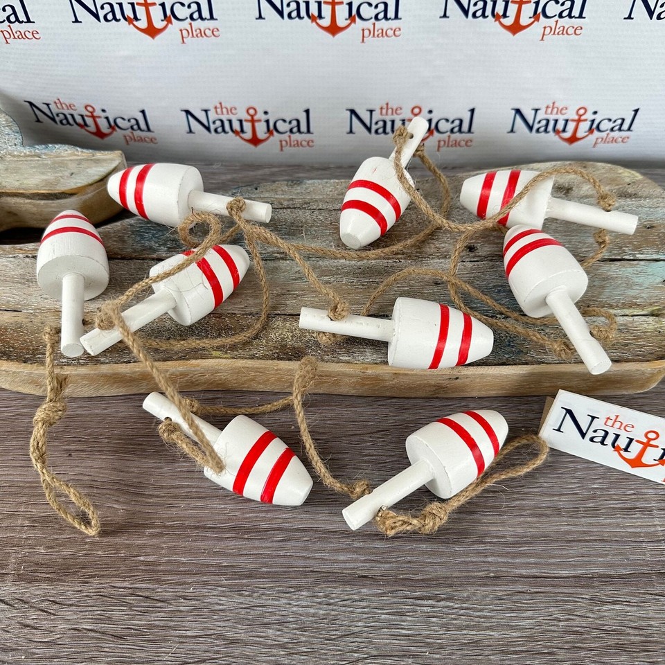 Lobster Buoy Floats On String - Red or Blue Fish Net Garland - 6 Ft ...