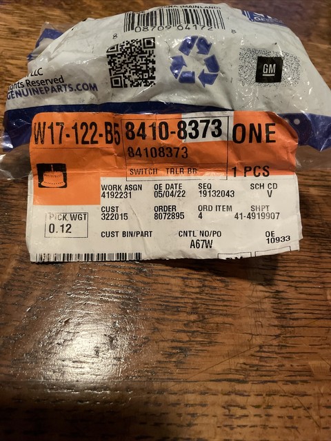 ACDelco 84108373 Black Trailer Brake Control Switch Assembly for sale ...