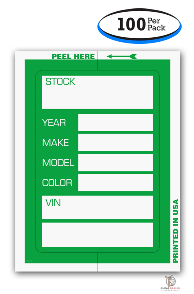 Versa-Tags Stock Stickers - Kleer Bak Stock Stickers (100 Per Pack) | eBay