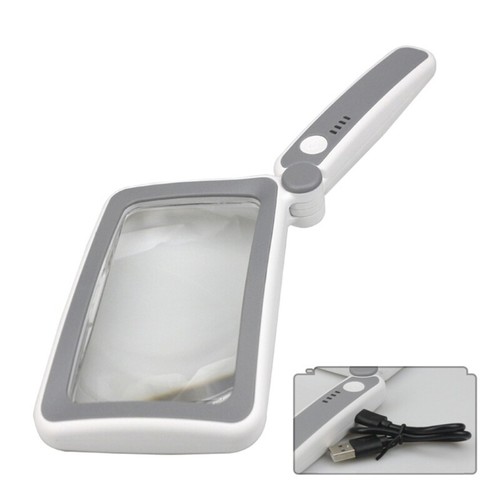 LED Illuminated Eye-Loupe Handheld Magnifier for Coin-Stamp Reading ...