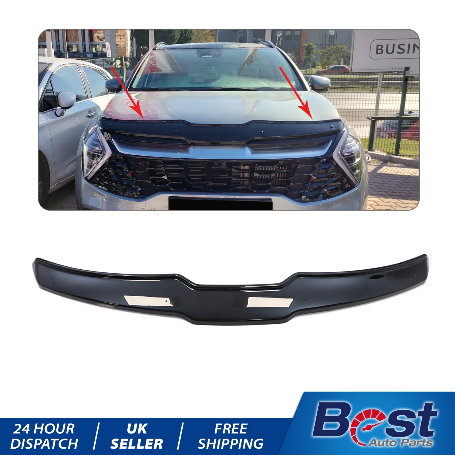 HOOD DEFLECTOR GUARD BONNET PROTECTOR FOR KIA SPORTAGE V 2021-ONWARD | eBay