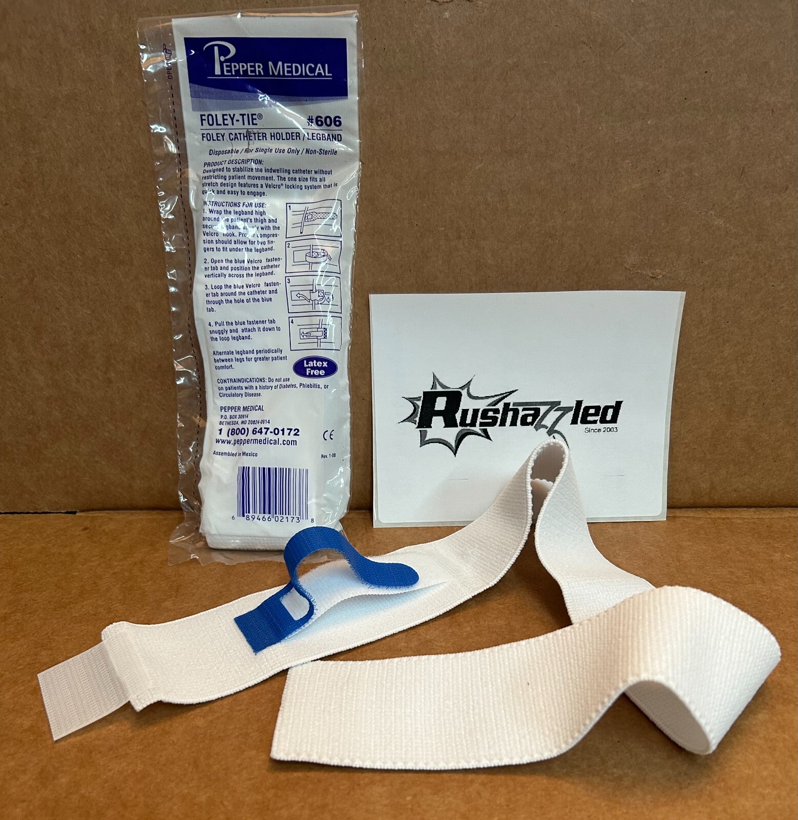 Package of 1 Catheter Leg Strap Band Catheters Foley Wrap Loop Bag Tube ...