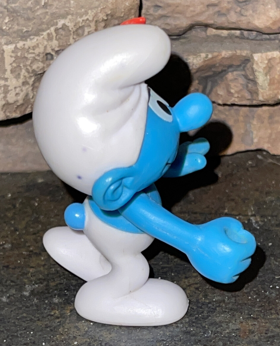 Vintage Smurf 2 inch Figure W Feather Jakks Peyo 2009 Poseable | eBay