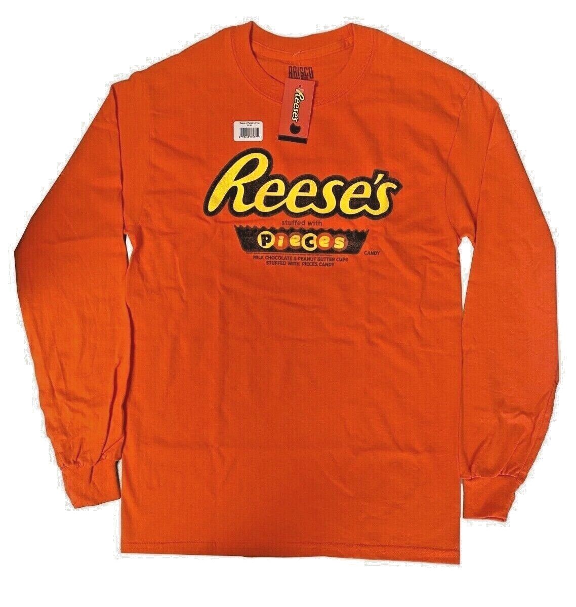 Reese's Pieces Men's T-Shirt - Reeses Peanut Butter Candy Logo Long ...