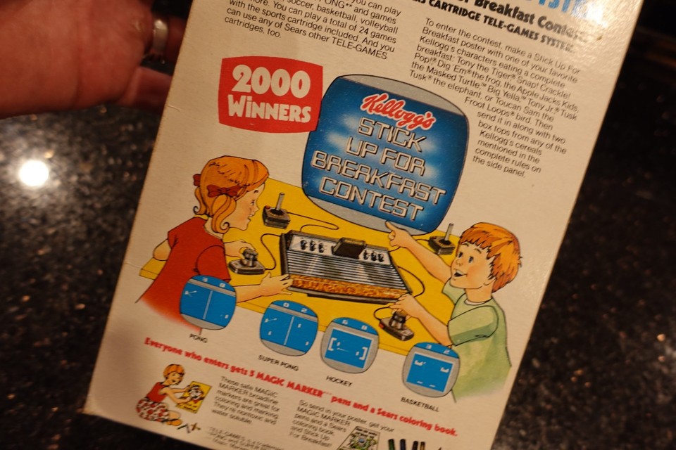 Vintage Atari 2600 Frosted Flake Computer Video Game Console CEREAL BOX ...