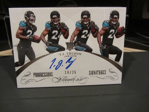Panini Flawless Silver Rookie On Card Autograph Jaguars T.J. Yeldon 18/ ...