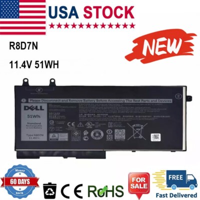 New Original R8D7N W8GMW Battery For Dell Precision 3540 3550 Latitude ...