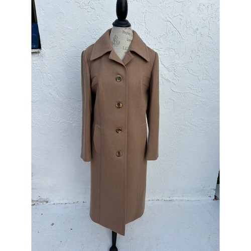 Beau Brem Womens Elegant Wool Camel Formal Coat Brown Size 12 | eBay