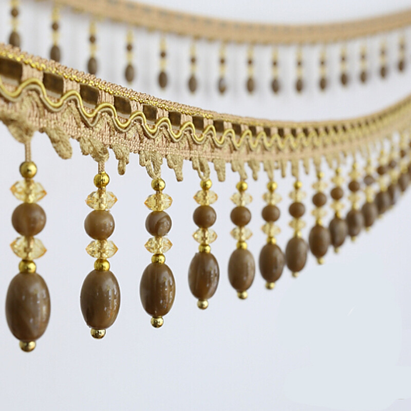 1 Meter Acrylic Beaded Curtain Sewing Trim Crystal Fringe DIY Tassel ...