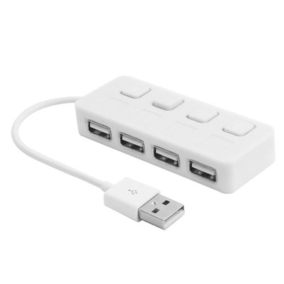 Switch Control 480Mbps Hi-speed 4 Port USB2.0 Hub w LED Indicator for ...