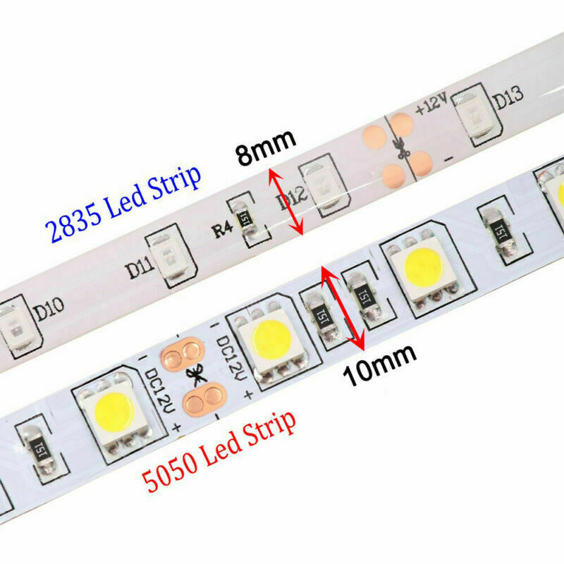 5M LED Strip Lights 12V Waterproof RGB 2835 5050 Self Adhesive Tape ...