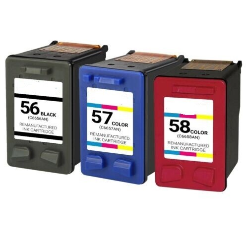 3PK 56 57 58 Ink Cartridges for HP Photosmart 7660 7755 7760 7900 7960 ...