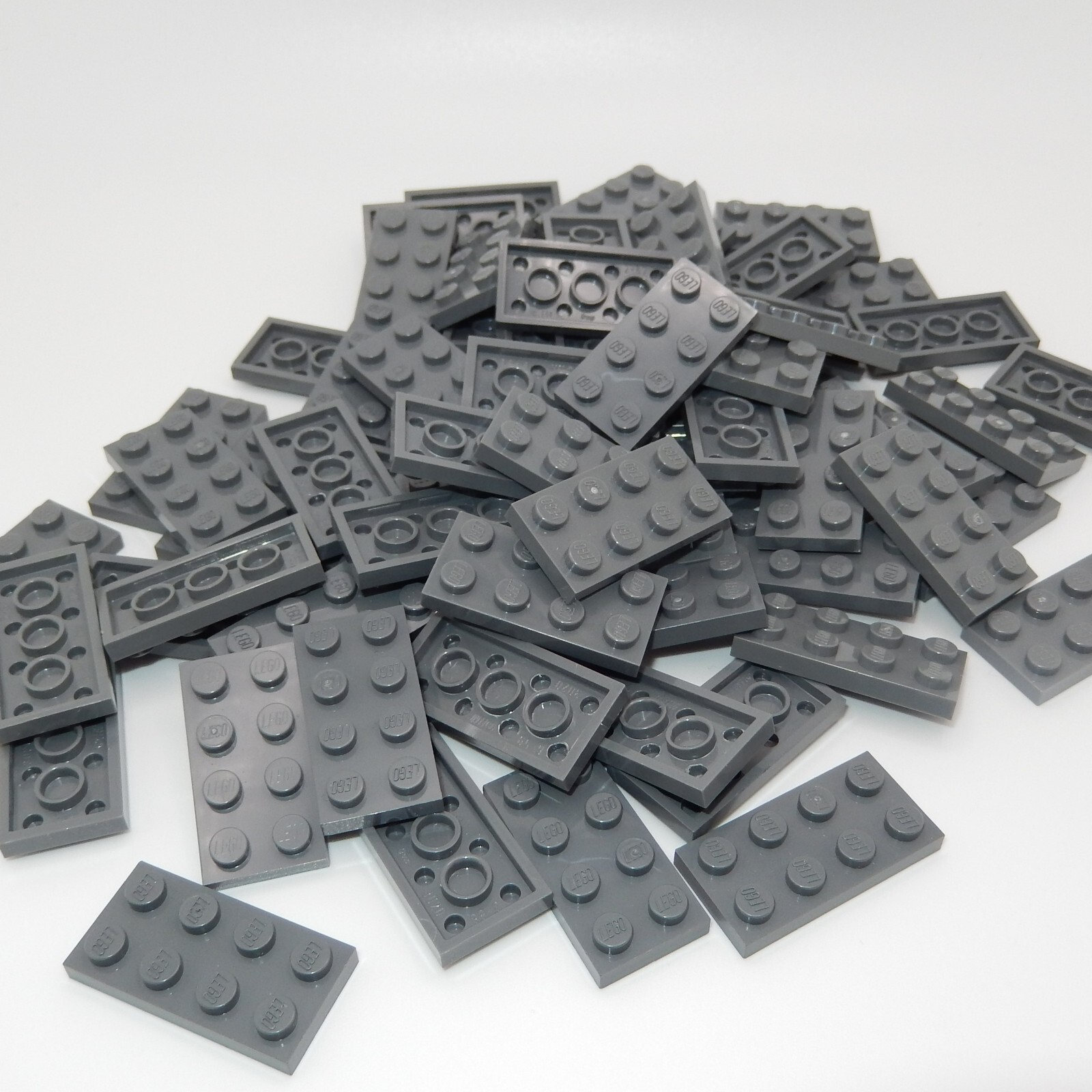LEGO Plate - 2x4 | #3020 | Dark Grey | 70 Pieces | eBay