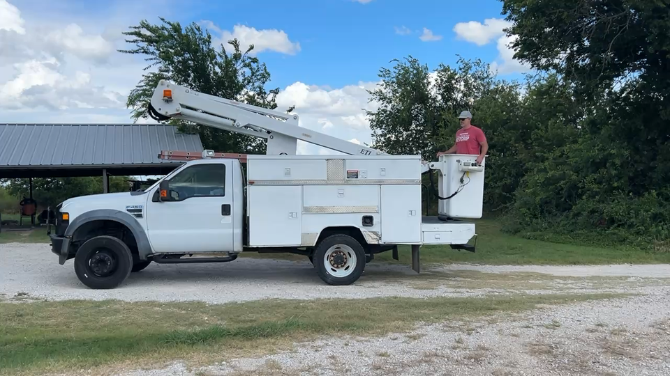 2009 Ford F450 Bucket Truck, V10 Gas, 45ft reach ETI boom | eBay