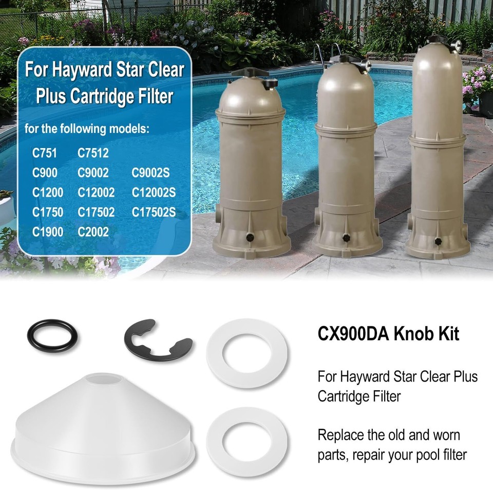CX900DA Knob Kit For Hayward Star Clear Plus Cartridge Filter C751 C900 ...