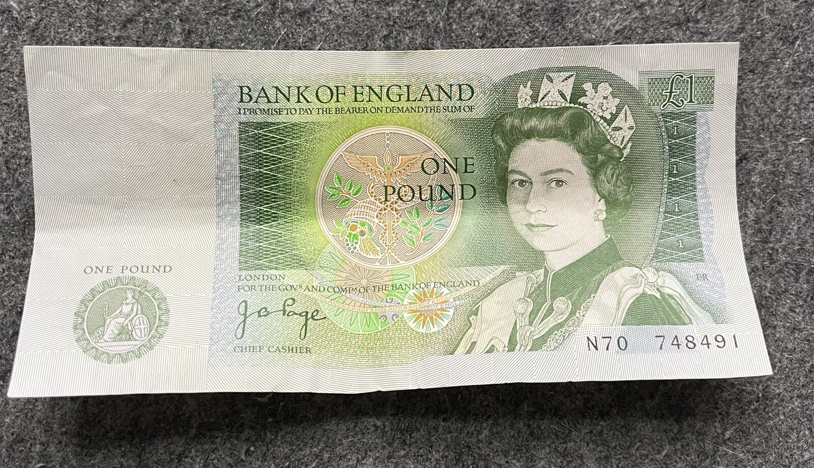 Old Bank of England One Pound Note £1 Used Chief Cashier JB Page | eBay UK