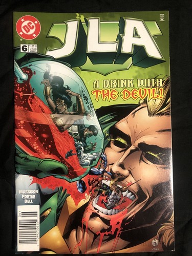 JLA #6 Comic Book 1997 NM- Grant Morrison DC Comics 1st Zauriel ...