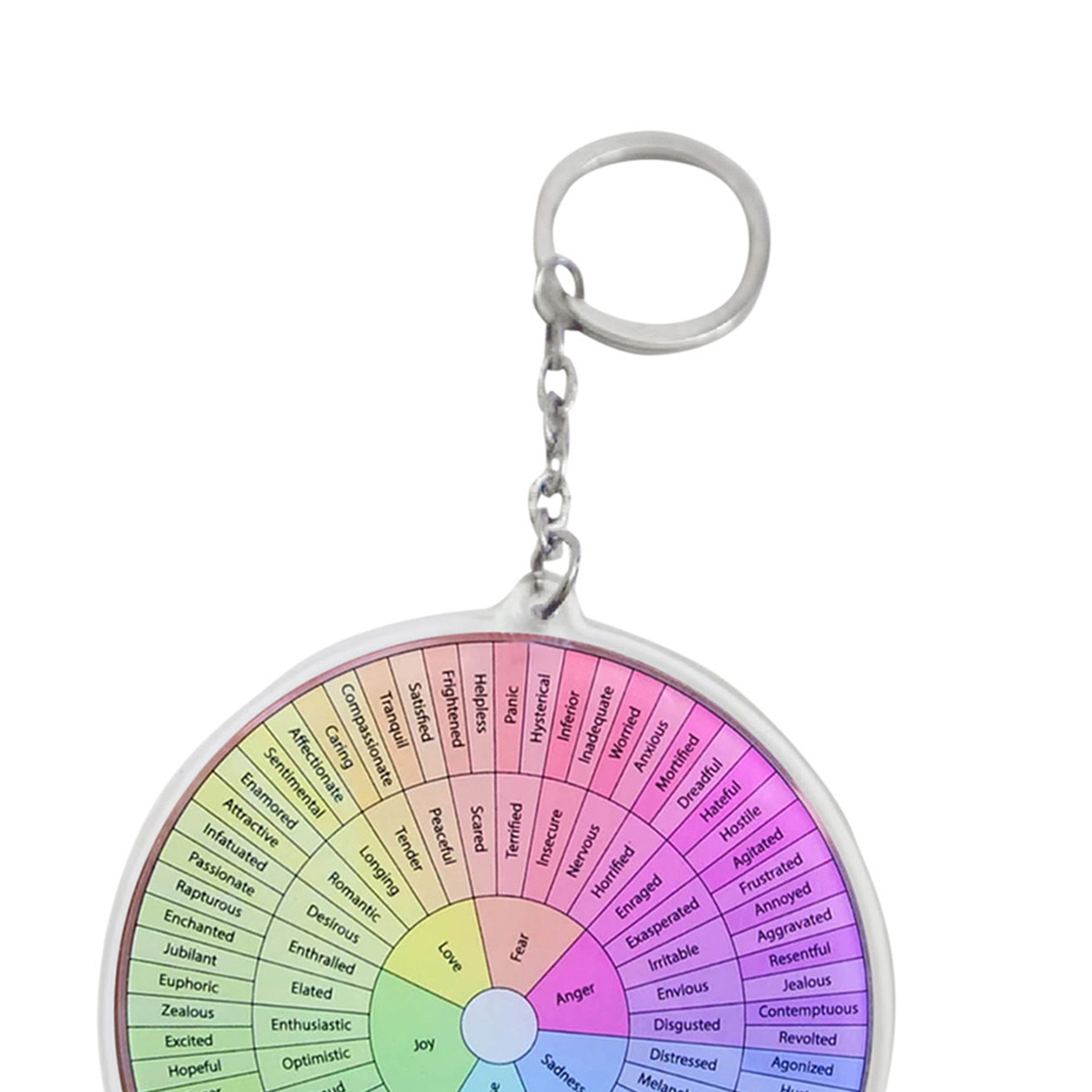 Key Pendant Portable Decorate Mental Health Feelings Color Keyring ...
