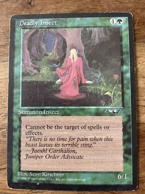 1x Deadly Insect, MTG Alliances (1996) Common Green Creature -actual ...