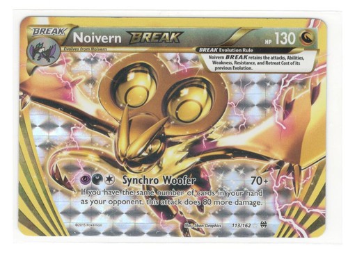 Pokemon Noivern BREAK Misprint Upside-Down Back Error 113/162 ...