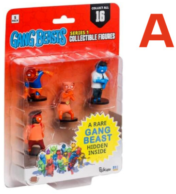 GANG BEAST 5 Pack Figure Hidden Rare Gang Beast S1 Assortment to Choose ...