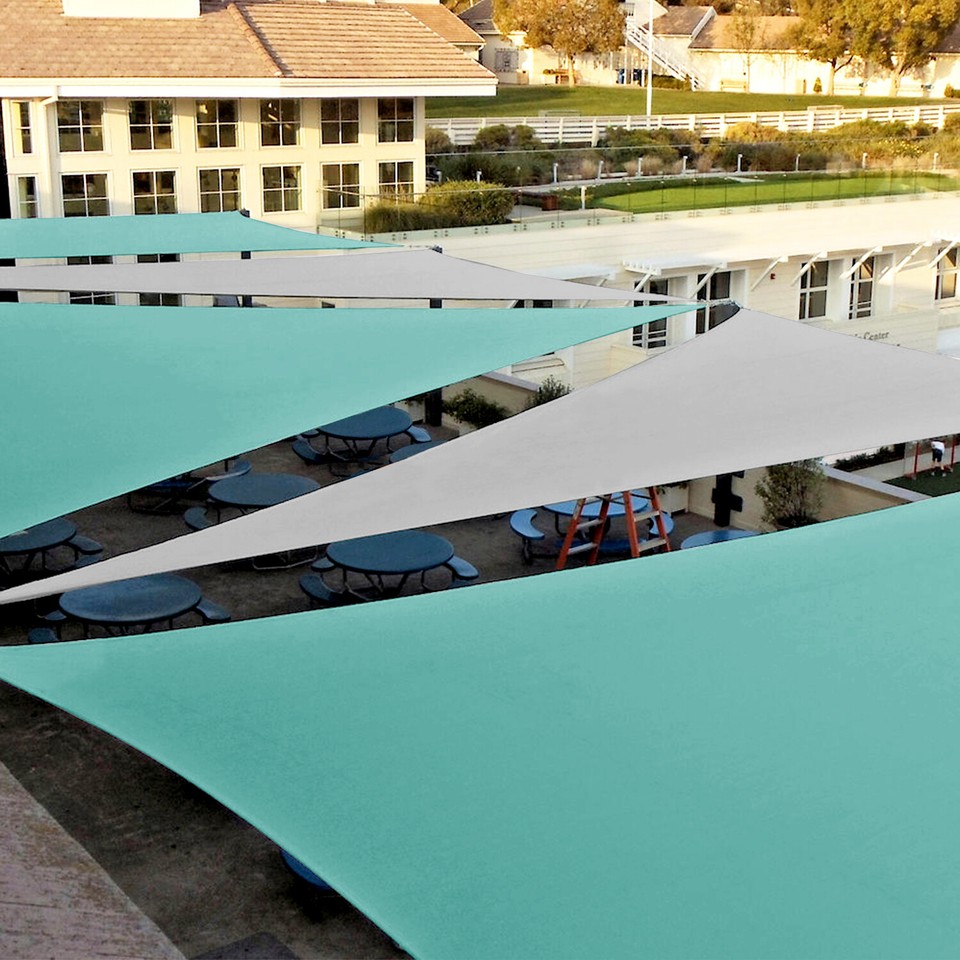 Sun Shade Sail Canopy Cover UV Block Turquoise Sunshade Yard Deck ...