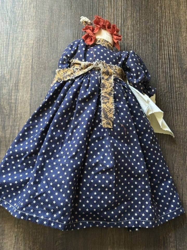 Primitive Style Folk Art Rag Doll Halloween Ghost Pumpkins Black Cat 14 ...