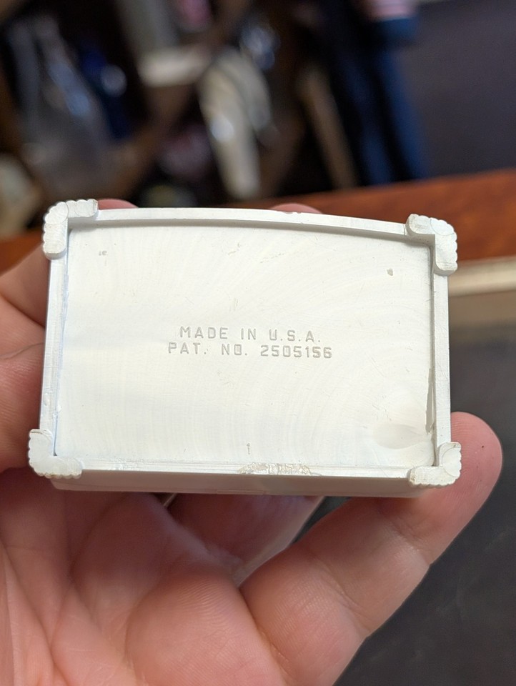 Vintage White Art Deco Celluloid Plastic Dome Presentation Ring Box ...