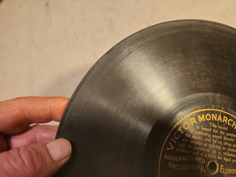 Antique Victor Victrola 10" MONARCH Record Eldridge R. Johnson Pre Dog ...
