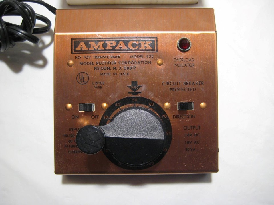 MRC Ampack model #402 transformer power pack ~ HO Scale Train ~ Works ...
