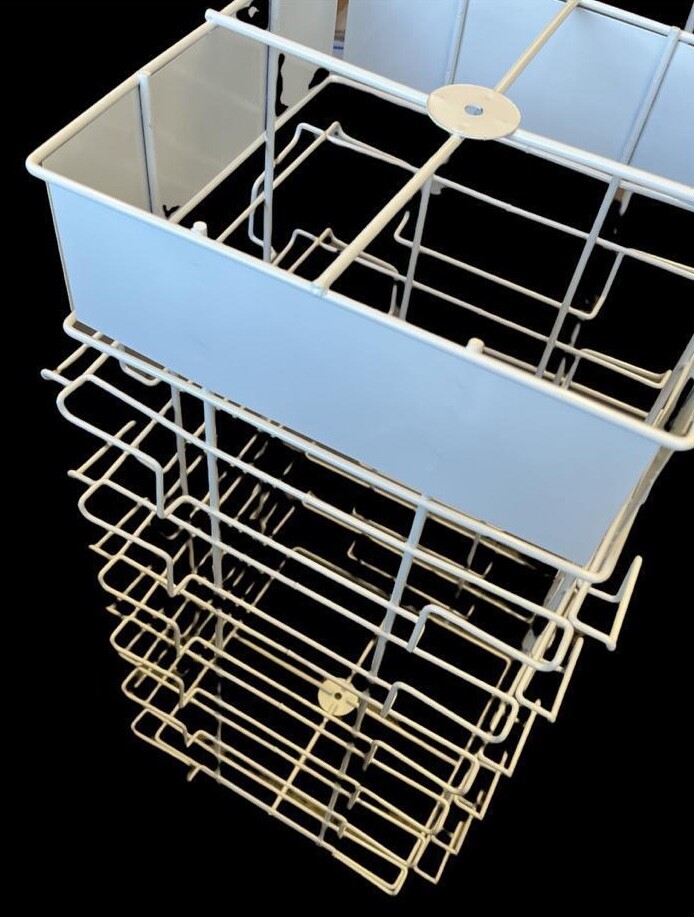 Wallfrin 24-Pocket White Rotating Counter-Top "Horizontal Stickers ...