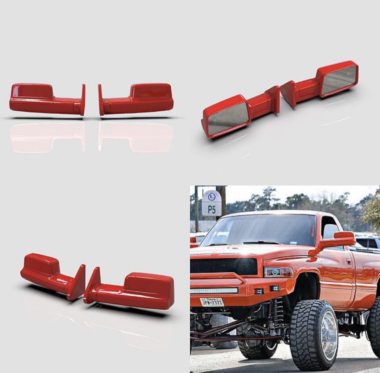 1:25 Dodge Ram side view mirrors (two sets) | eBay