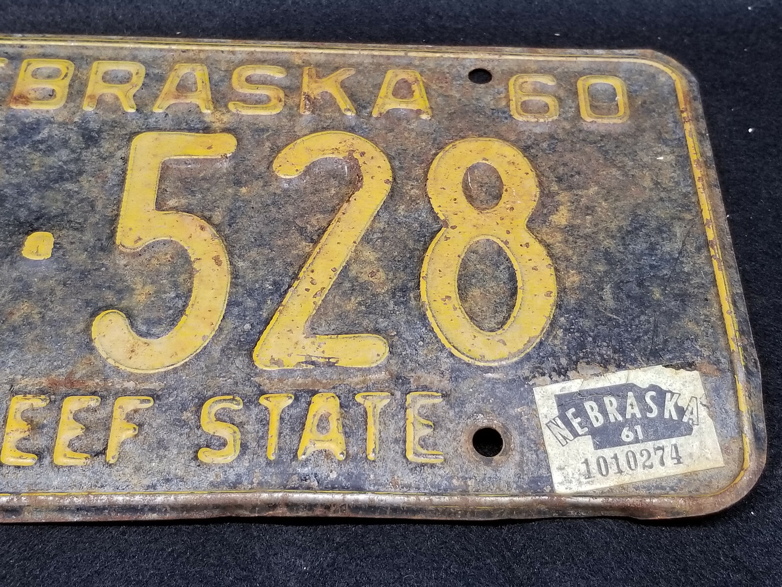 Classic 1954 Matched pair Boone County Nebraska license plates 23-528 ...