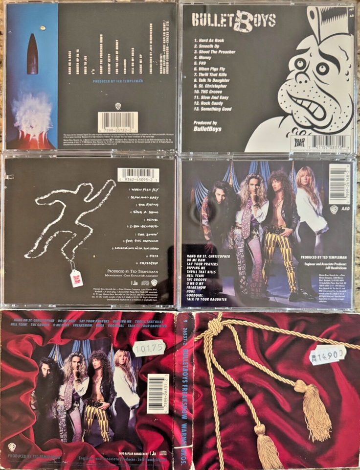 Bulletboys 5 CD Lot Hard Rock Hair Metal 1980's Rare | eBay