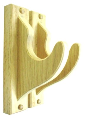 Oak Wooden Fishing Pole Rack Rod Rests Speargun Display Classic Wall ...