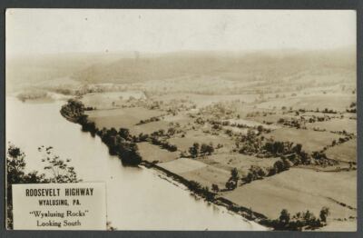 Wyalusing PA: c.1931 RPPC Postcard ROOSEVELT HIGHWAY, WYALUSING ROCKS ...
