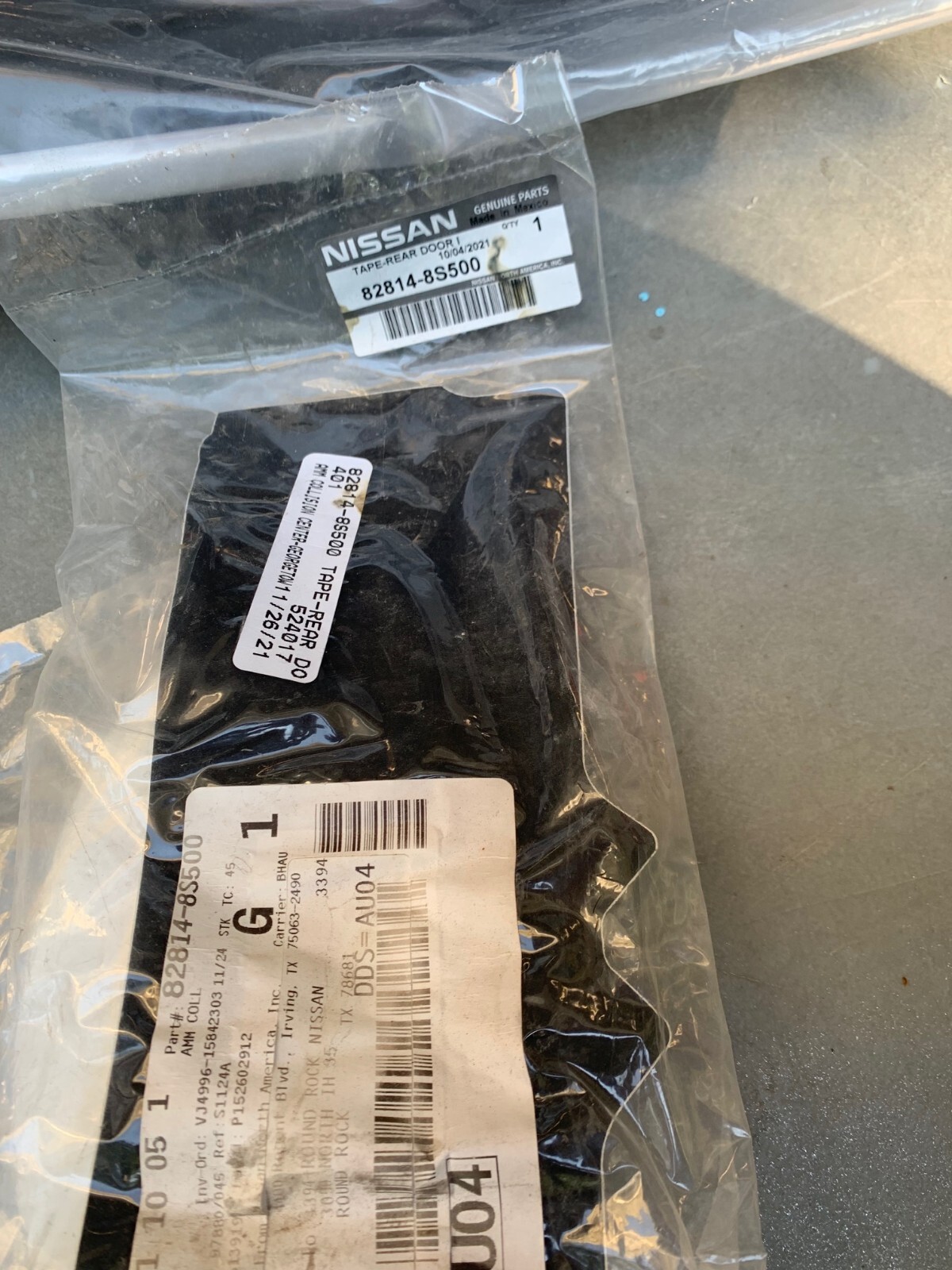 NISSAN 04 05 06 9 10 11 14 15 BLACK OUT Tape-Rear Door Inner RH GENUINE ...