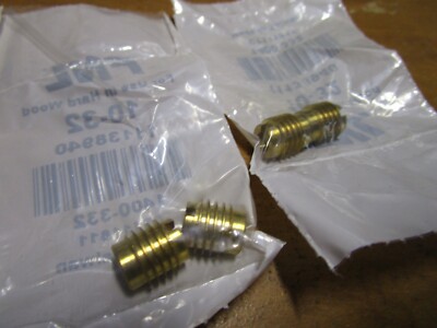 #10-32 Brass Slotted Knife Thread Insert For Wood QTY 4 | eBay