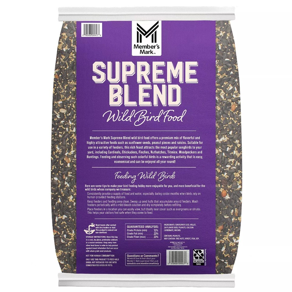 Member's Mark Supreme Blend Wild Bird Food, 40 Pounds | eBay