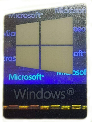 1X Laptop PC Sticker Decal Badge Hologram Windows 17mm x 23mm Color ...