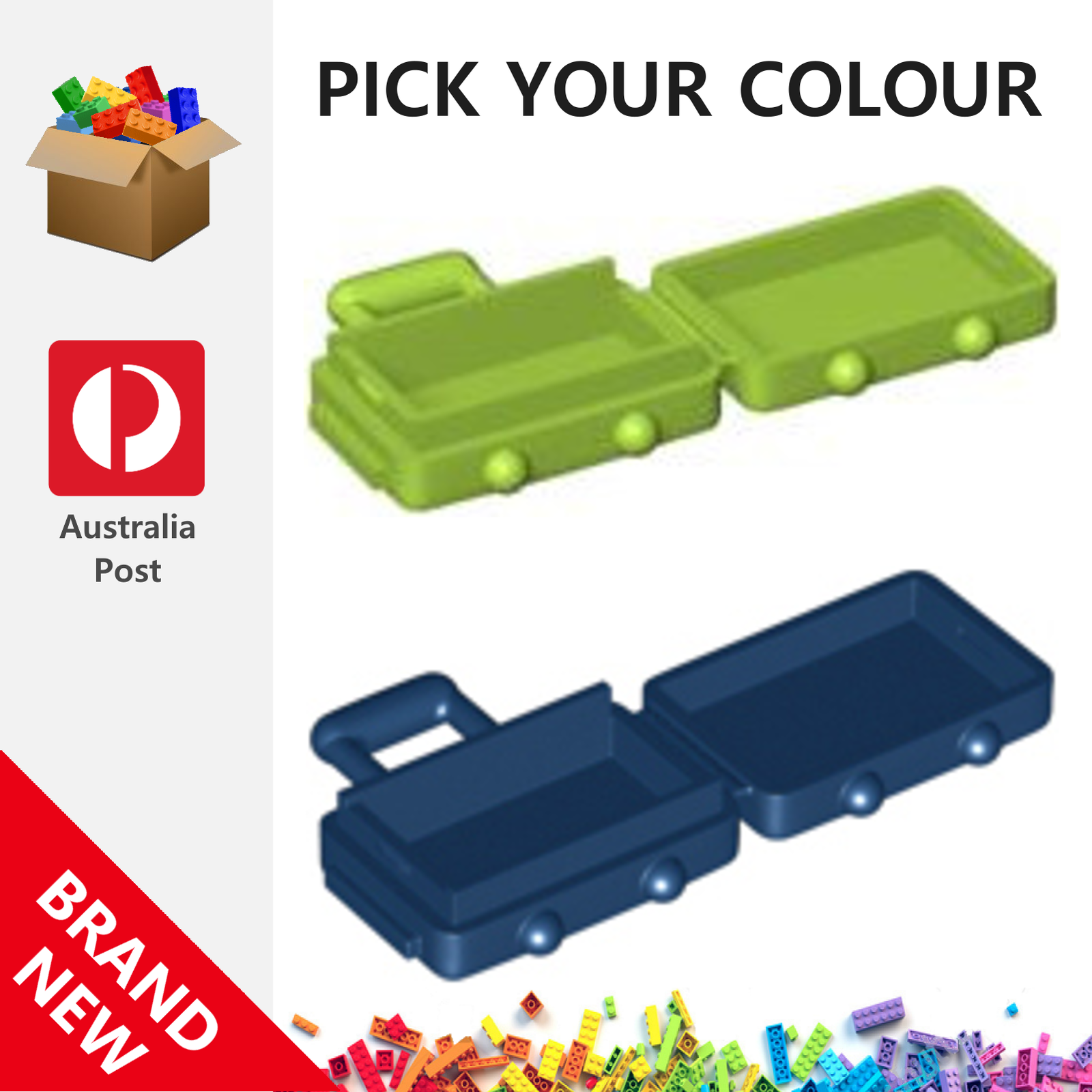 Genuine LEGO™ - Minifigure Suitcase with Long Handle - 37178 New Parts ...