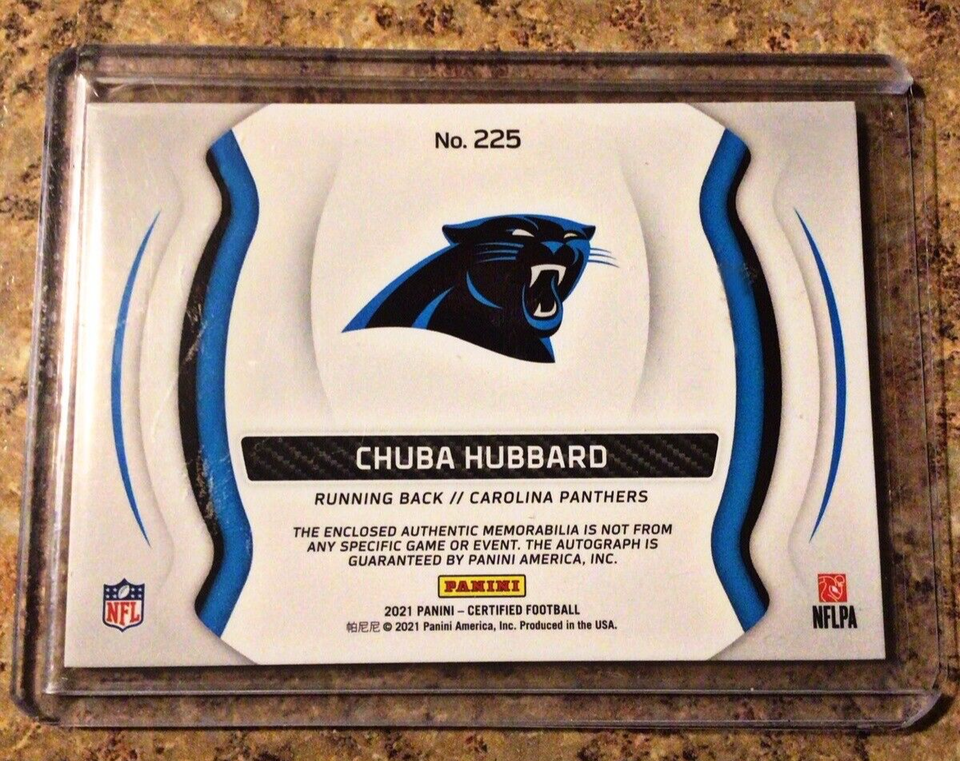 2020 Certified Chuba Hubbard RC AUTO FRESHMAN FABRIC RED 3 Color RPA ...