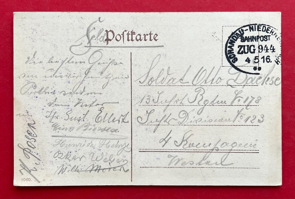 Postcard Neustadt in Saxony 1916 greeting from Götzinger Höhe (121051 ...