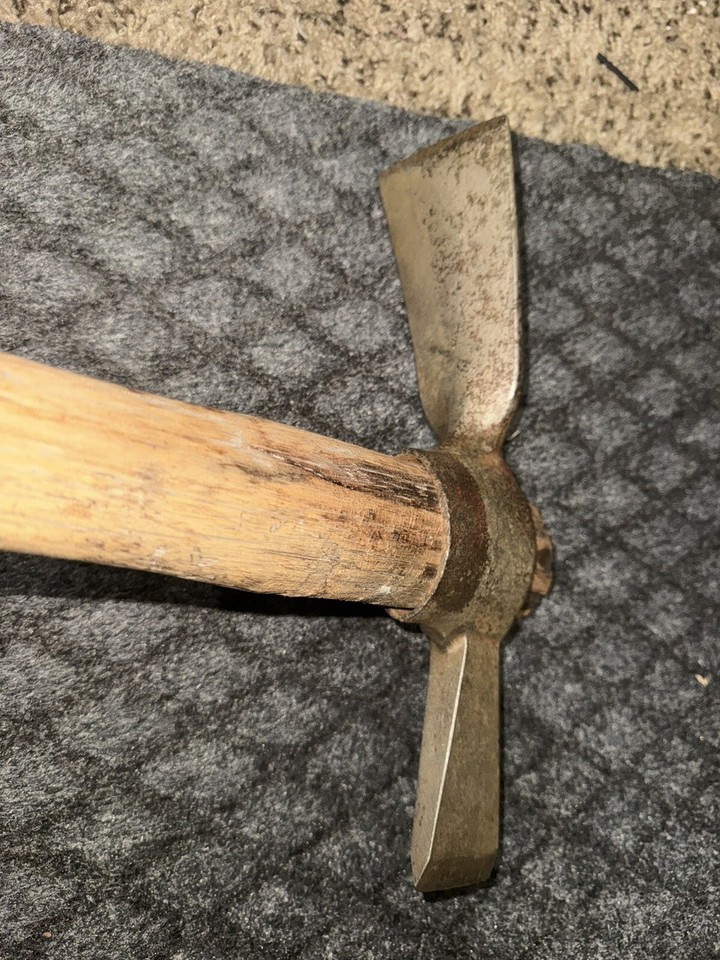 VTG TRUE TEMPER 3 Lb 2oz GRUB HOE HEAD GARDEN MINING TOOL PICK AXE ...