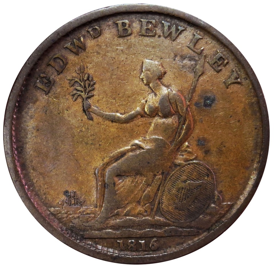 1816 DUBLIN IRELAND 1 PENNY EDWARD BEWLEY TOKEN W-1810 | eBay