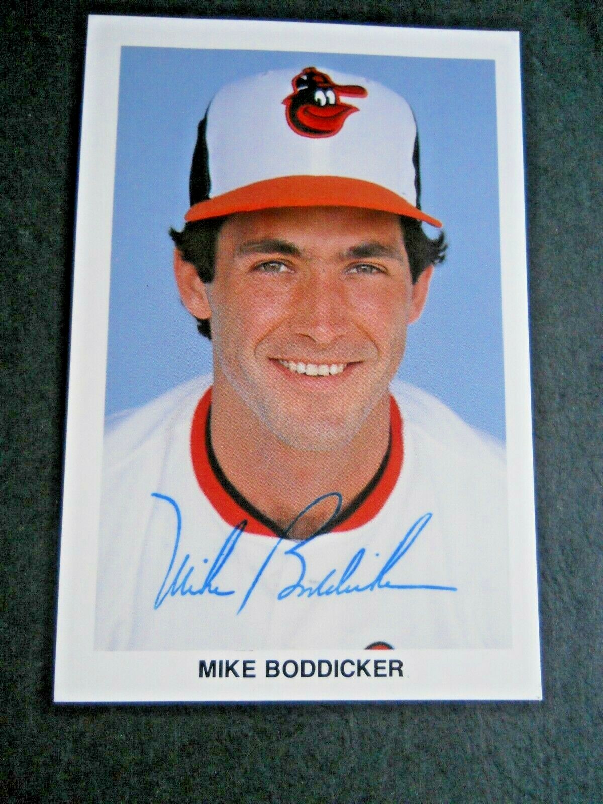 Mike Boddicker - Autographed 3 1/2 x 5 Color Postcard - Baltimore ...